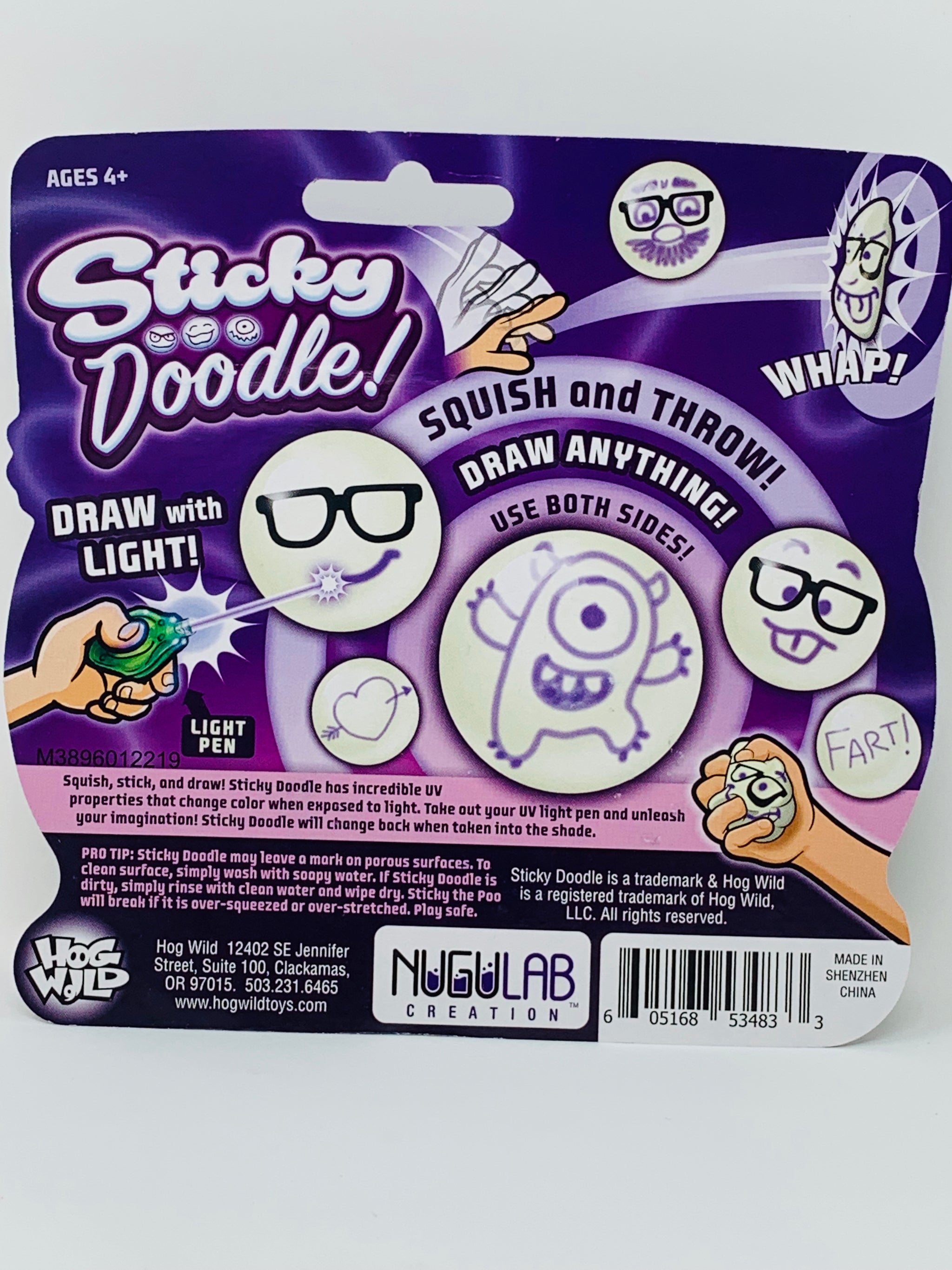 Sticky Doodle (includes a Light Pen to draw on the doodle) – Knick ...