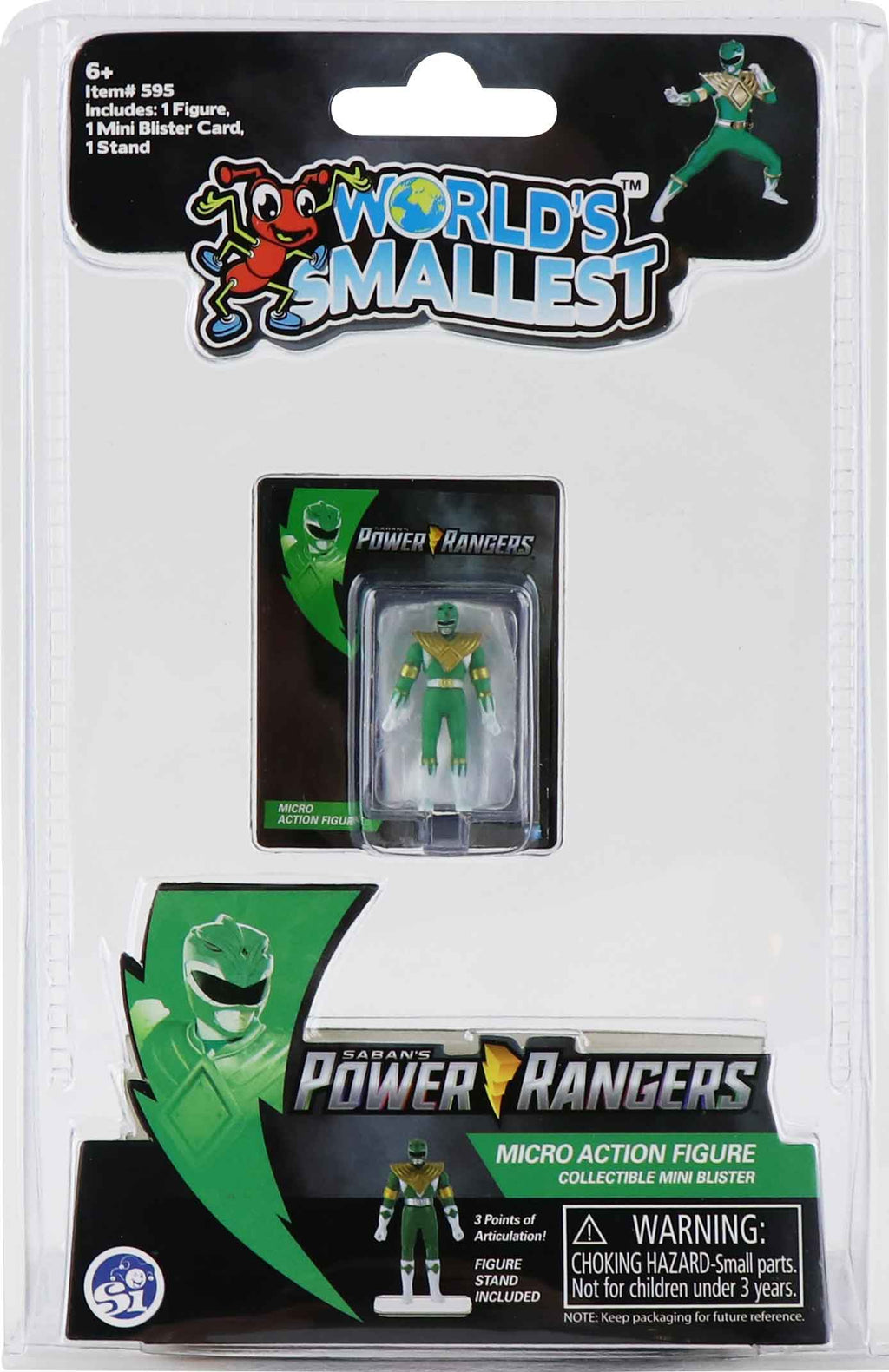 World s Smallest Power Ranger Action Figure Green