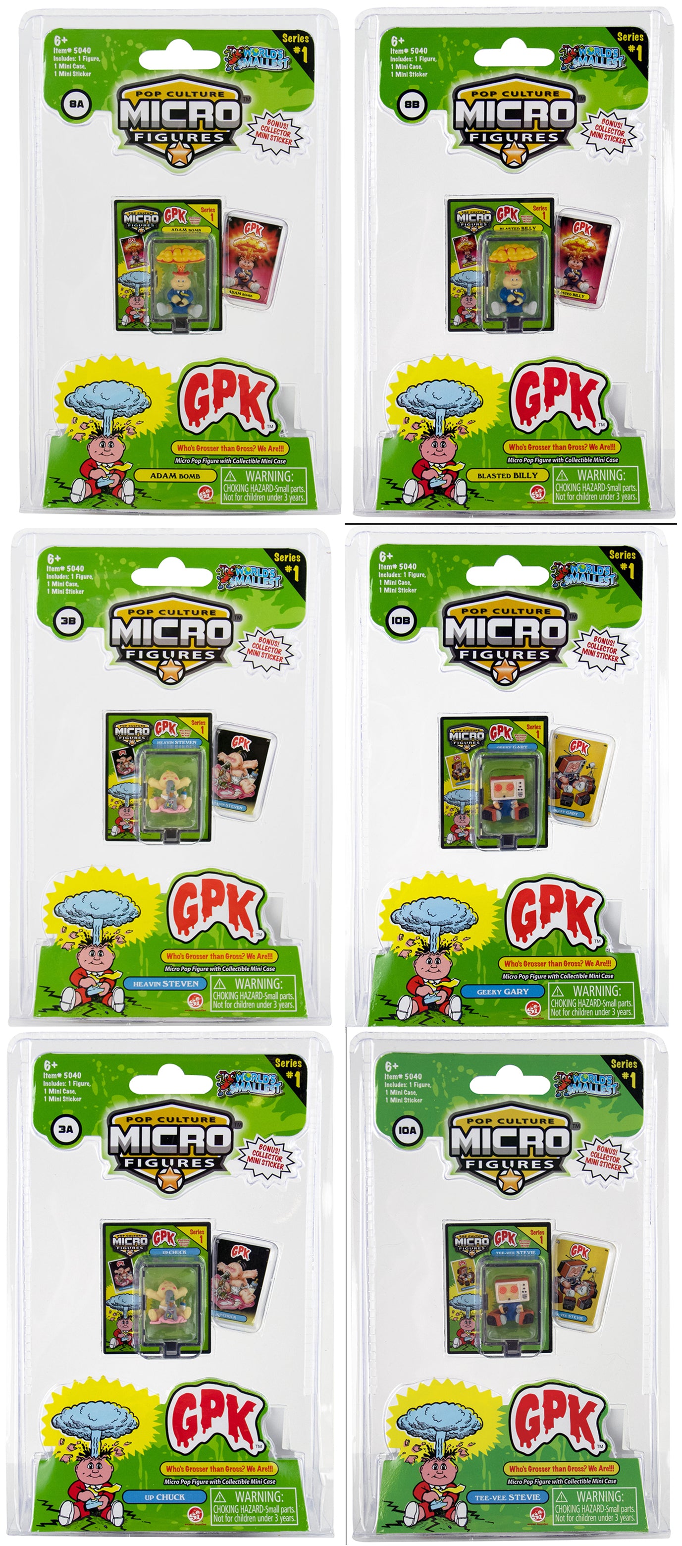 World's Smallest (GPK) Garbage Pail Kids (Bundle of 6) – Knick Knack ...